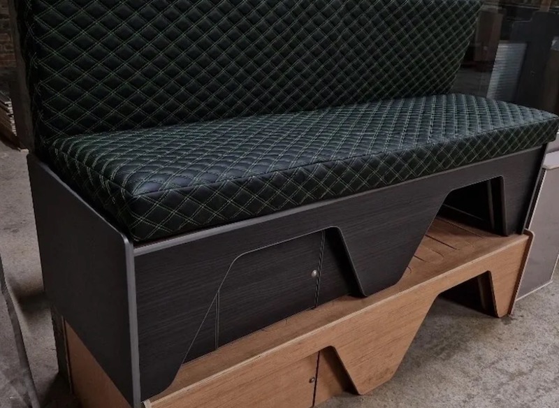 Sliding Camper Bed Bench Storage Set 1800mm Pull Out Sofa Van Bed ...